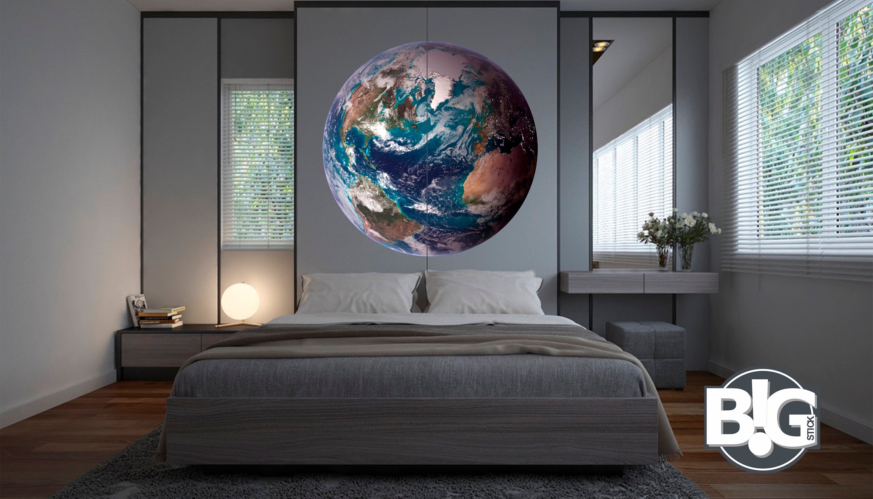 BIG Earth, Terra, Planet, Day/night, Sticker, Wall Decor - Etsy