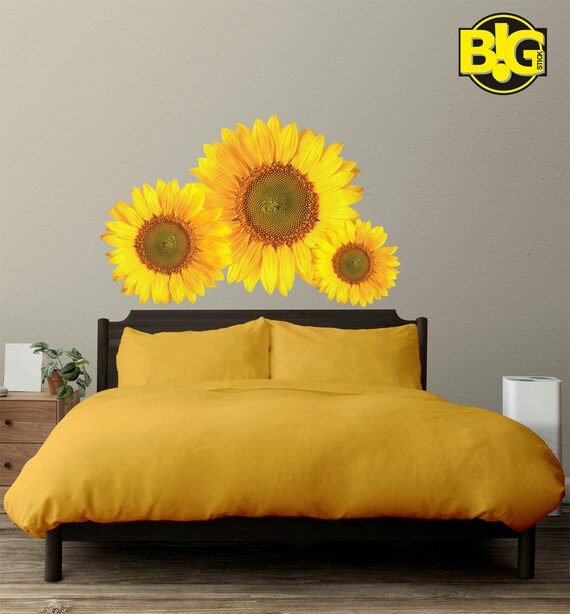 SUNFLOWER Big Sticker for Wall Decor - Etsy