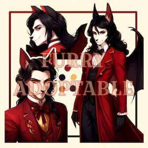 Adoptable Furry Vampire Bat Fursona Adopt Limited Edition Reference ...
