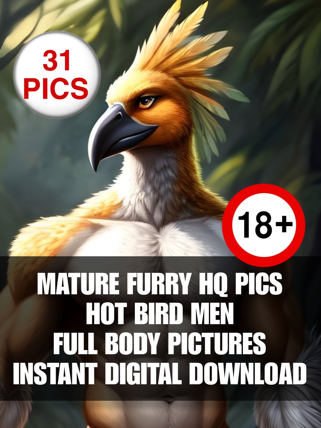 18 Furries: Bird Men Instant Digital Download Mature Anthros Pictures ...