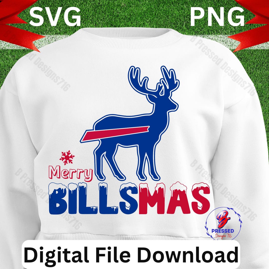 BUFFALO Christmas Football Merry BILLSMAS Svg Png Buffalo Football-svg ...