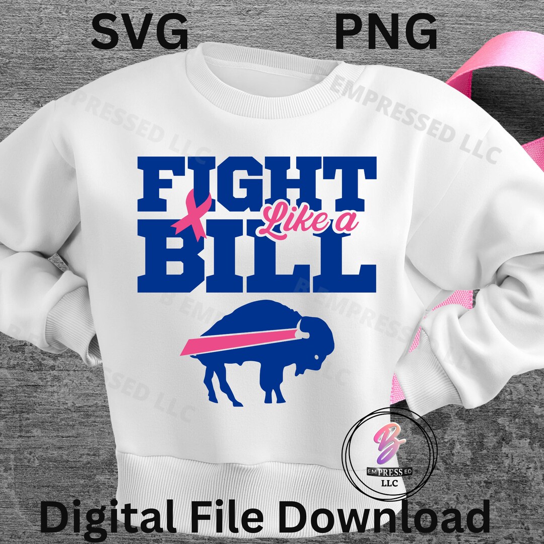 BUFFALO-BREAST CANCER Svg Png Fight Like A Bill Breast Cancer Awareness ...