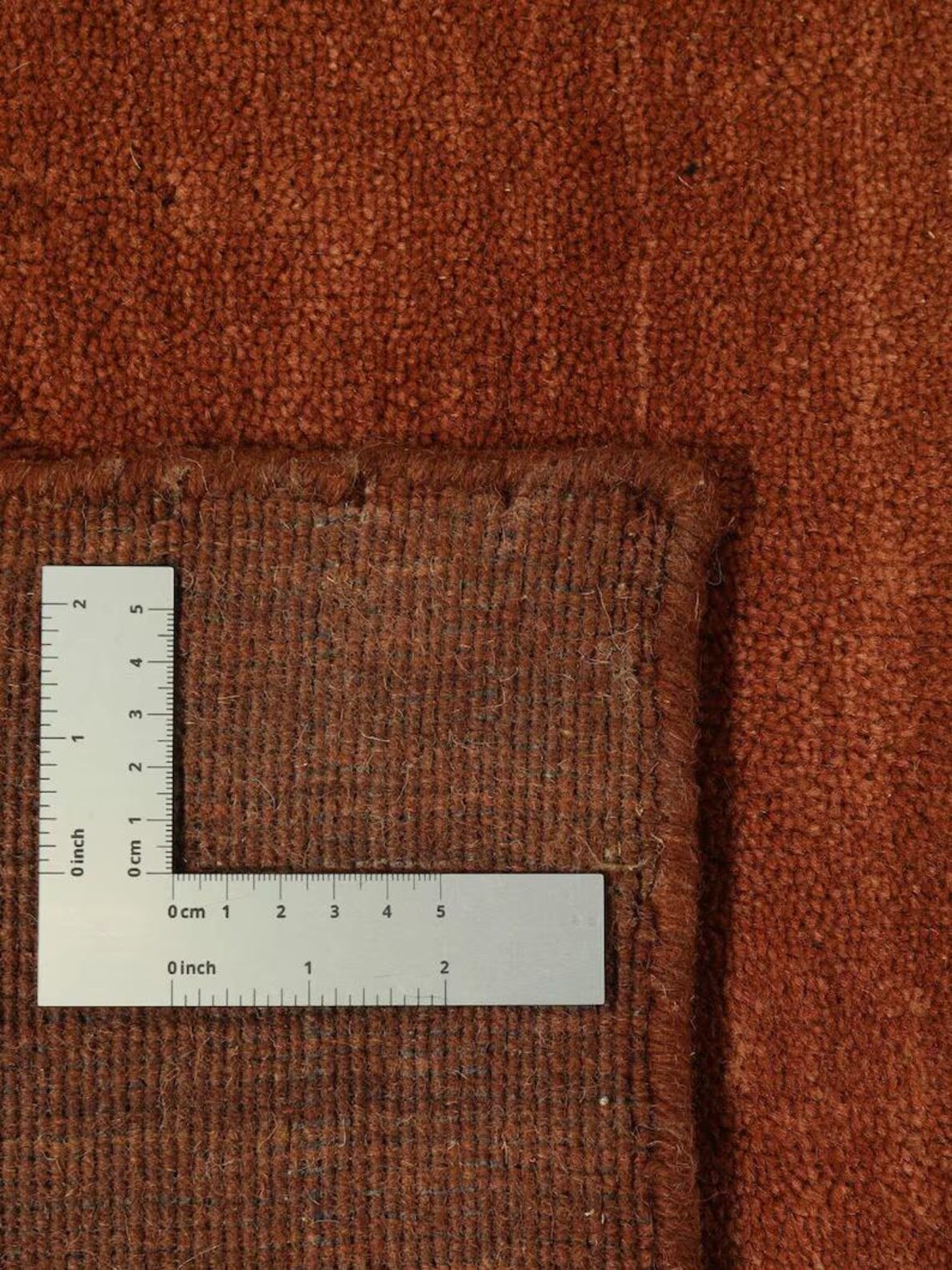 Handloom Frame Rug - Rust Red Color Wool Rug Handwoven, Hand Knotted ...