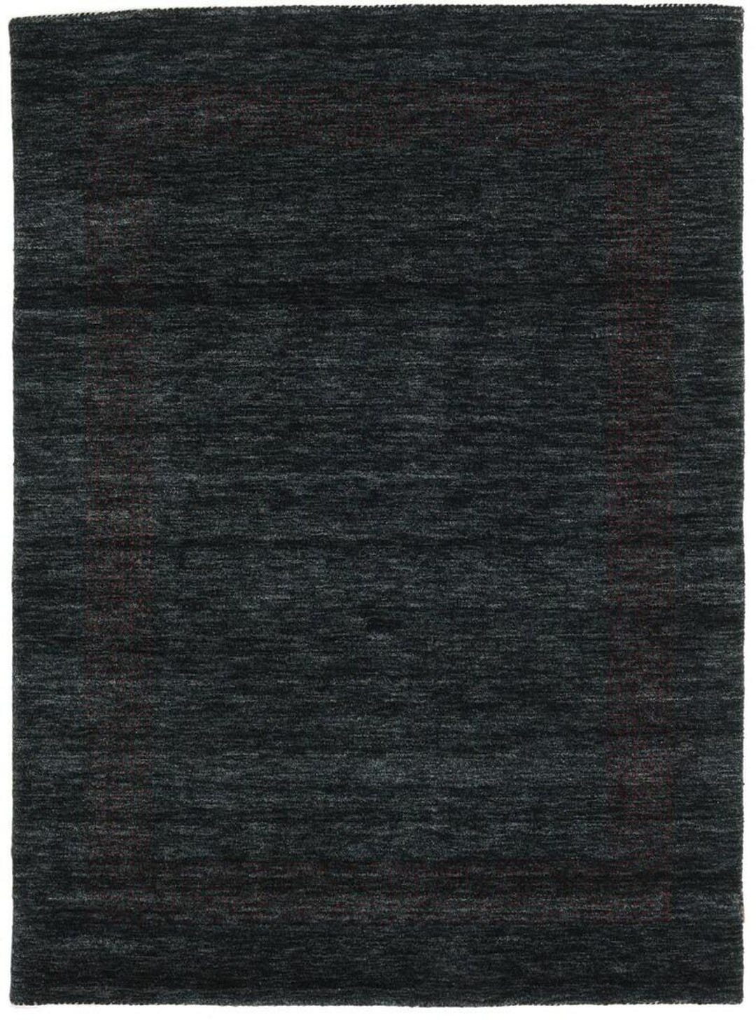 Handloom Bordered Gabba Rug Charcoal Wool Rug Handwoven Handknotted ...