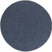 Minimalist Navy Blue Round Wool Rug – Handwoven Solid Color Area Carpet ...