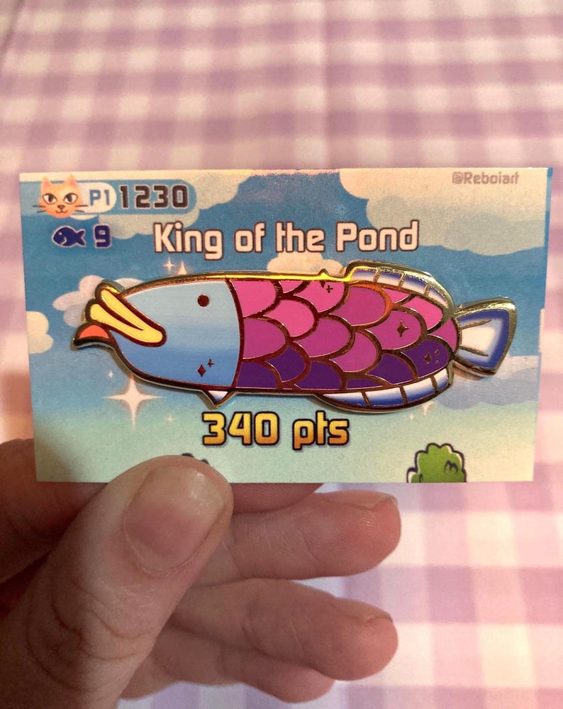 King of the Pond, Mystery Fish and Cursor Hard Enamel Pins - Etsy