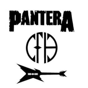 Pantera Cowboys From Hell Dimebag Dime Darrel Vinnie Paul Rock Guitar Thrash Metal Vinyl Decal ...