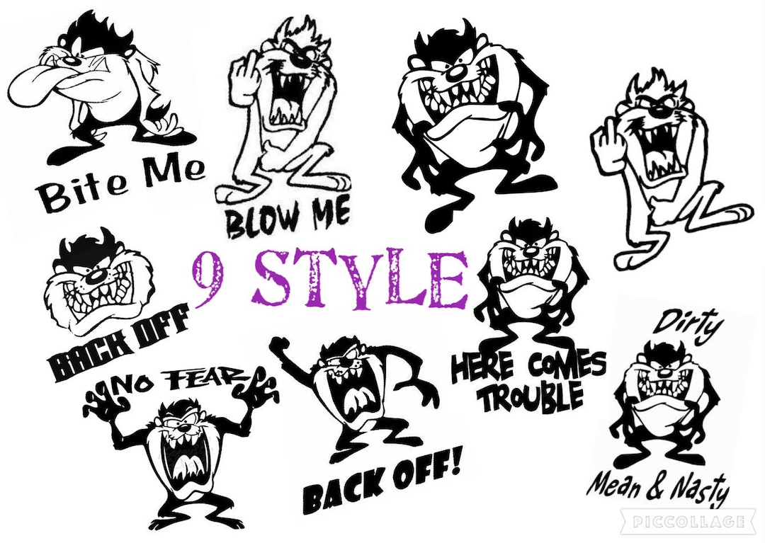 Taz Tazmanian Devil, Back off Die Cut Vinyl Decal Sticker for Car ...