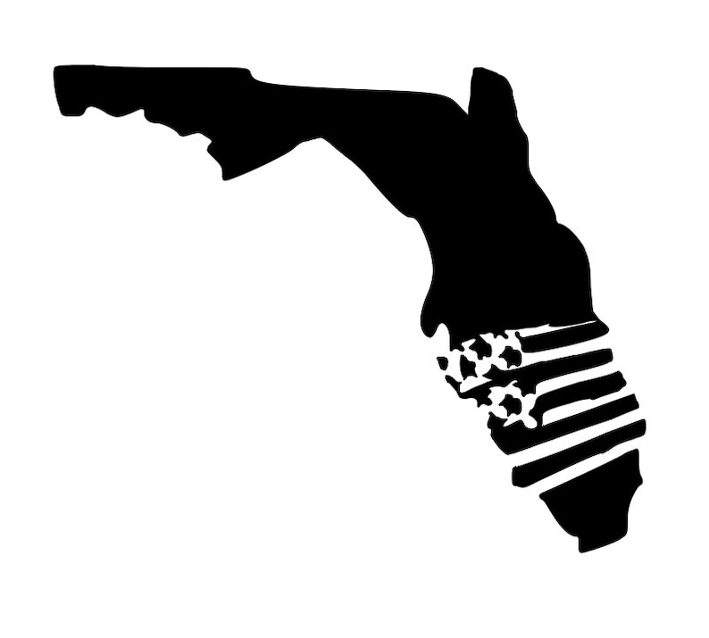 Florida State Decal Die Cut Vinyl Decal Sticker for Car - Etsy