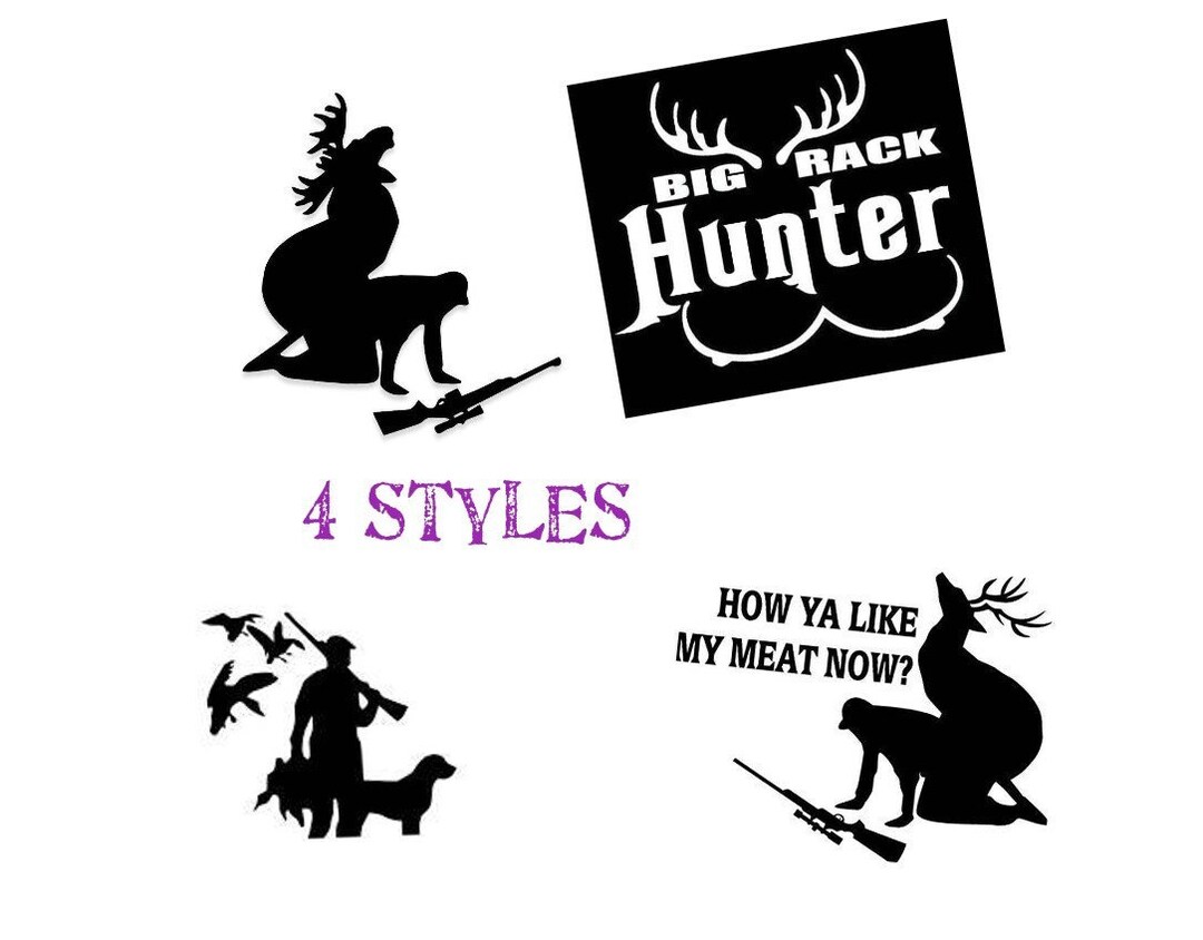 Big Rack Hunter, Hunting, Deer, Funny Humor Die Cut Vinyl Decal Sticker ...