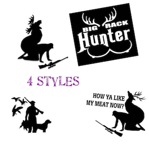 Big Rack Hunter, Hunting, Deer, Funny Humor Die Cut Vinyl Decal Sticker ...