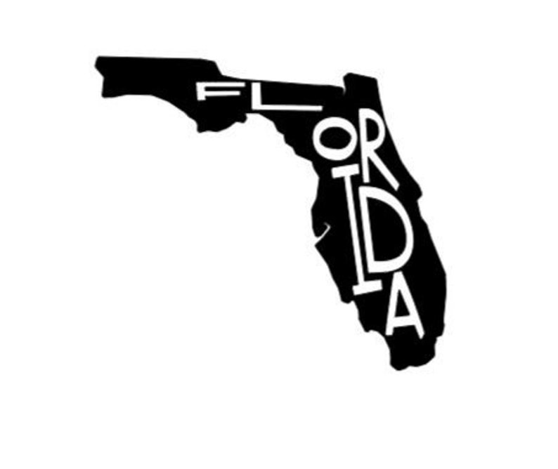 Florida State Decal Die Cut Vinyl Decal Sticker for Car - Etsy