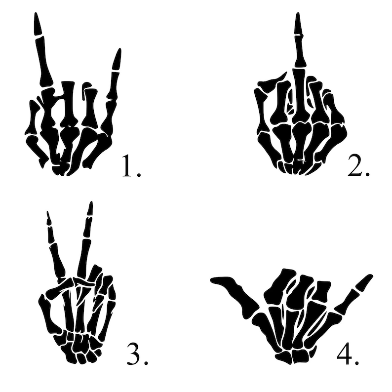 Skeleton Hand Decal Holographic Skeleton Hand Decal Skeleton - Etsy