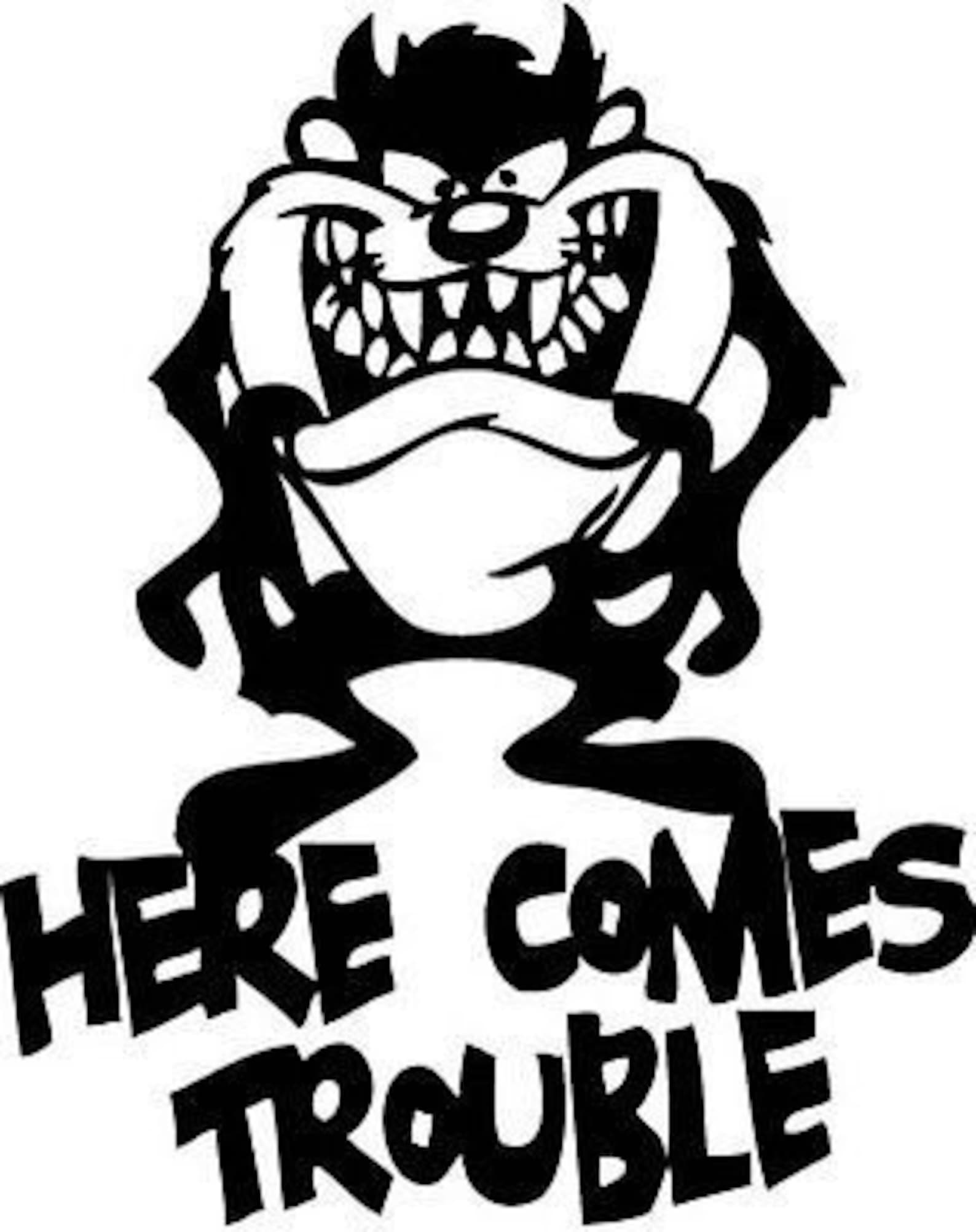 Taz Tazmanian Devil, Back off Die Cut Vinyl Decal Sticker for Car ...