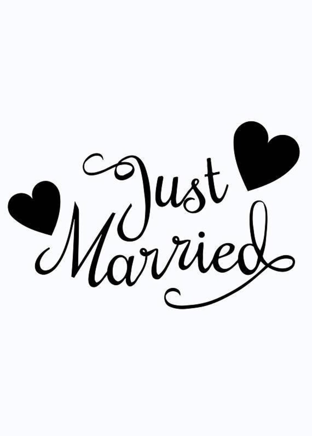 Just Married Wedding Die Cut Vinyl Decal, 7 Styles - Etsy