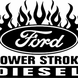 Funny Powerstroke Diesel Ford Truck Die Cut Vinyl Decal Laptop, Car ...