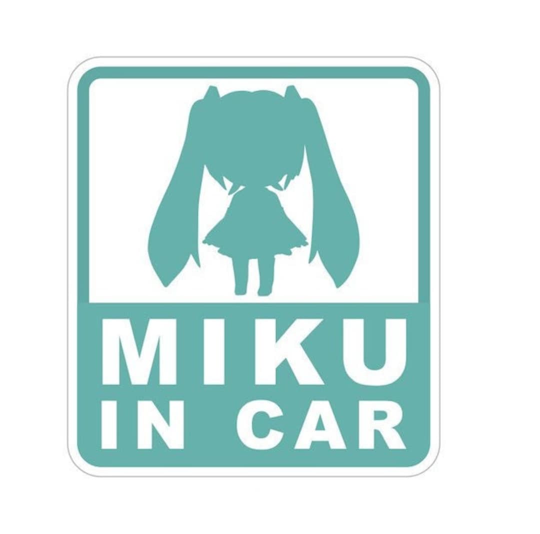 Miku in Car, Hatsune Miku Anime, Hello Kitty Vocaloid Die Cut Vinyl ...