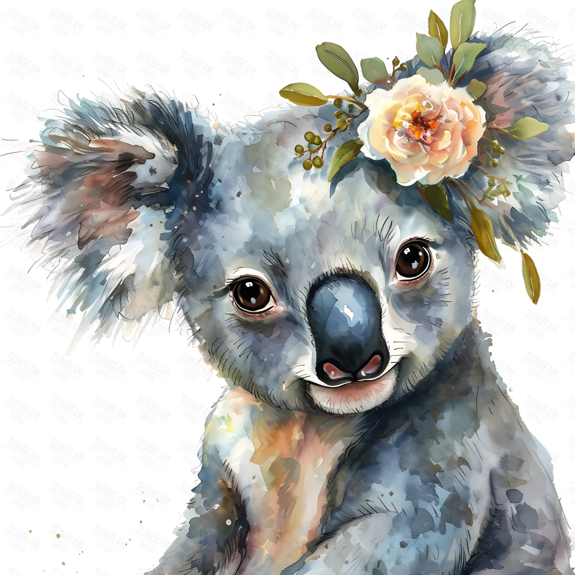 19 Cute Baby Koala Clipart Bundle, Transparent PNG, Cute Baby Animal ...