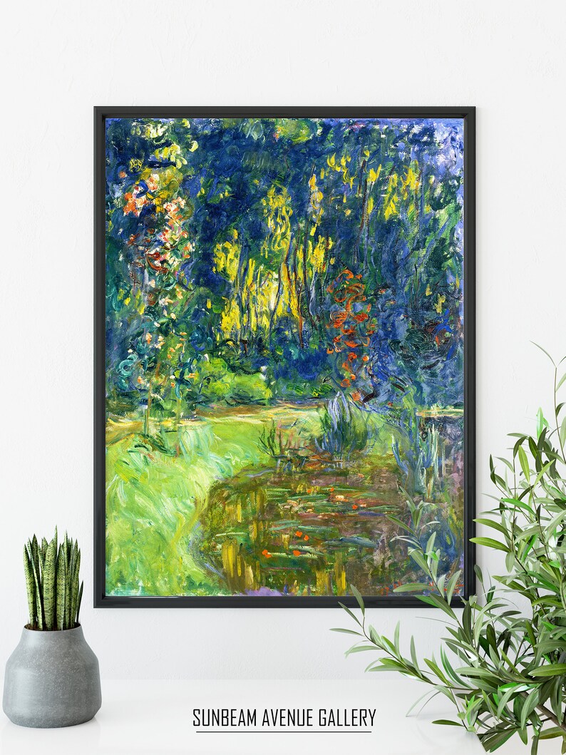 Claude Monet Wall Decor the Water Lily Pond at Giverny 1917 Famous Painting Instant Download ...