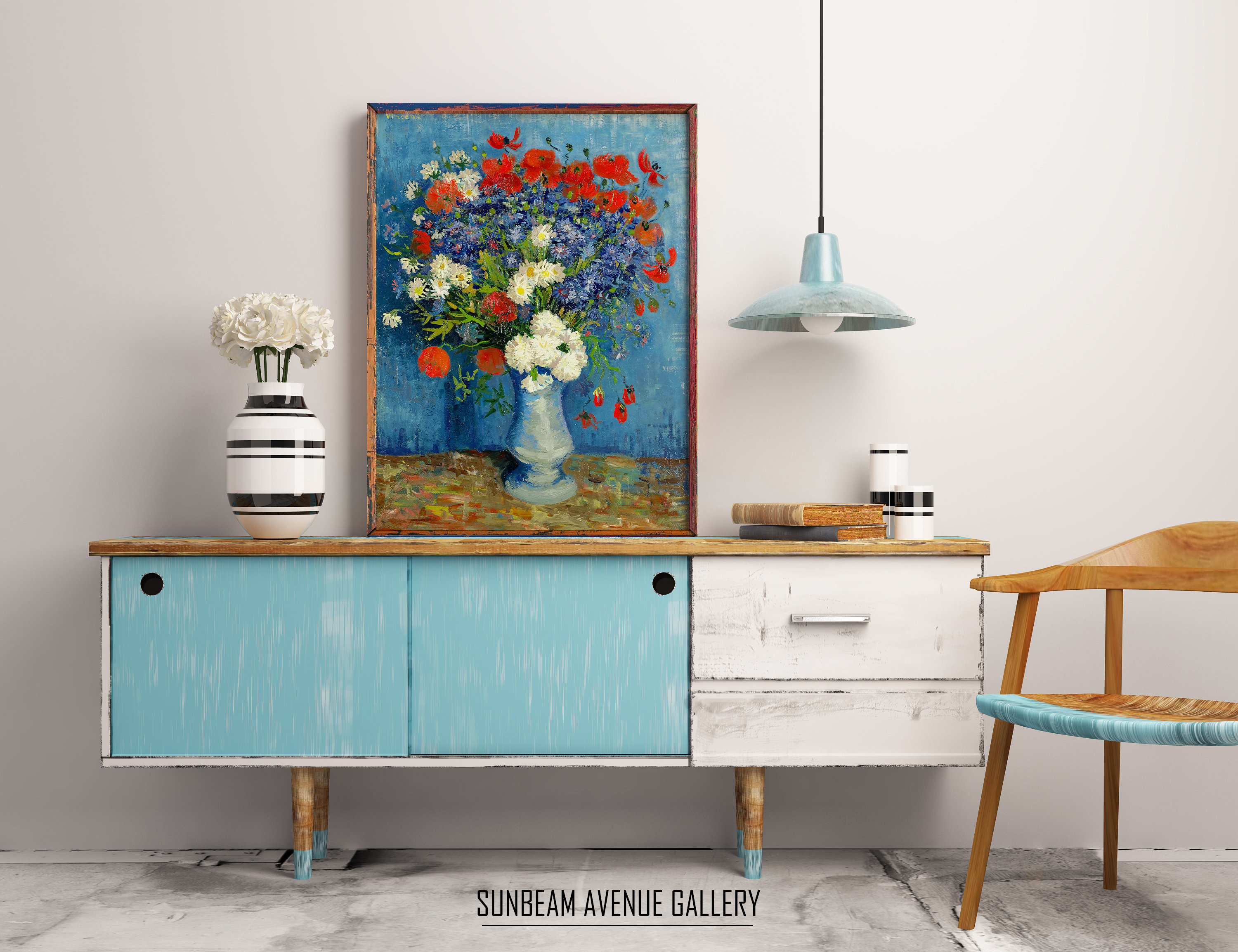 Vincent Van Gogh Wall Decor | Vase With Cornflowers and Poppies ...