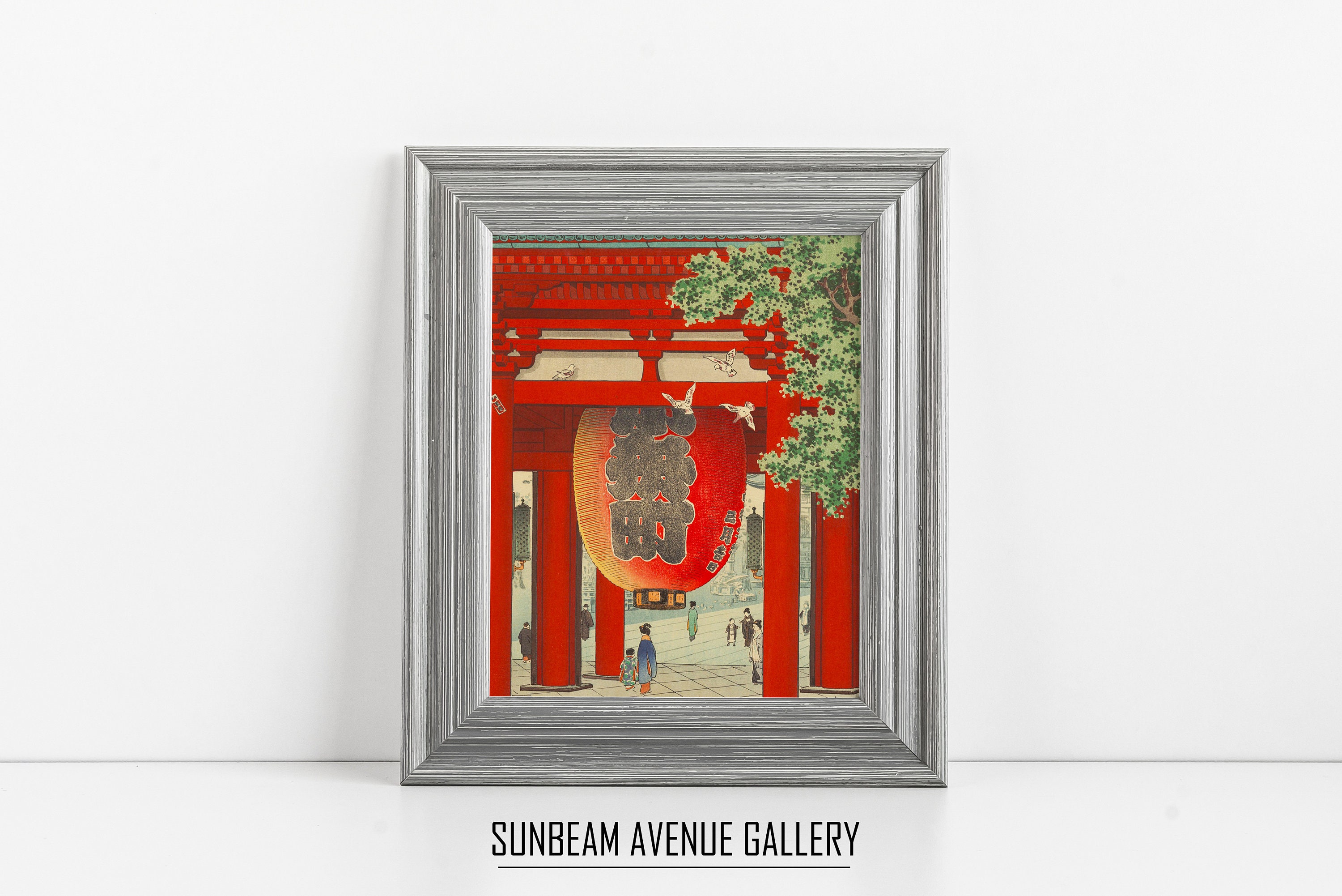 Vintage Japanese Temple Printable Art Shrine Painting - Etsy