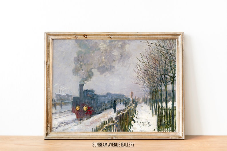 Claude Monet Wall Decor | Train in the Snow the Locomotive 1875 ...