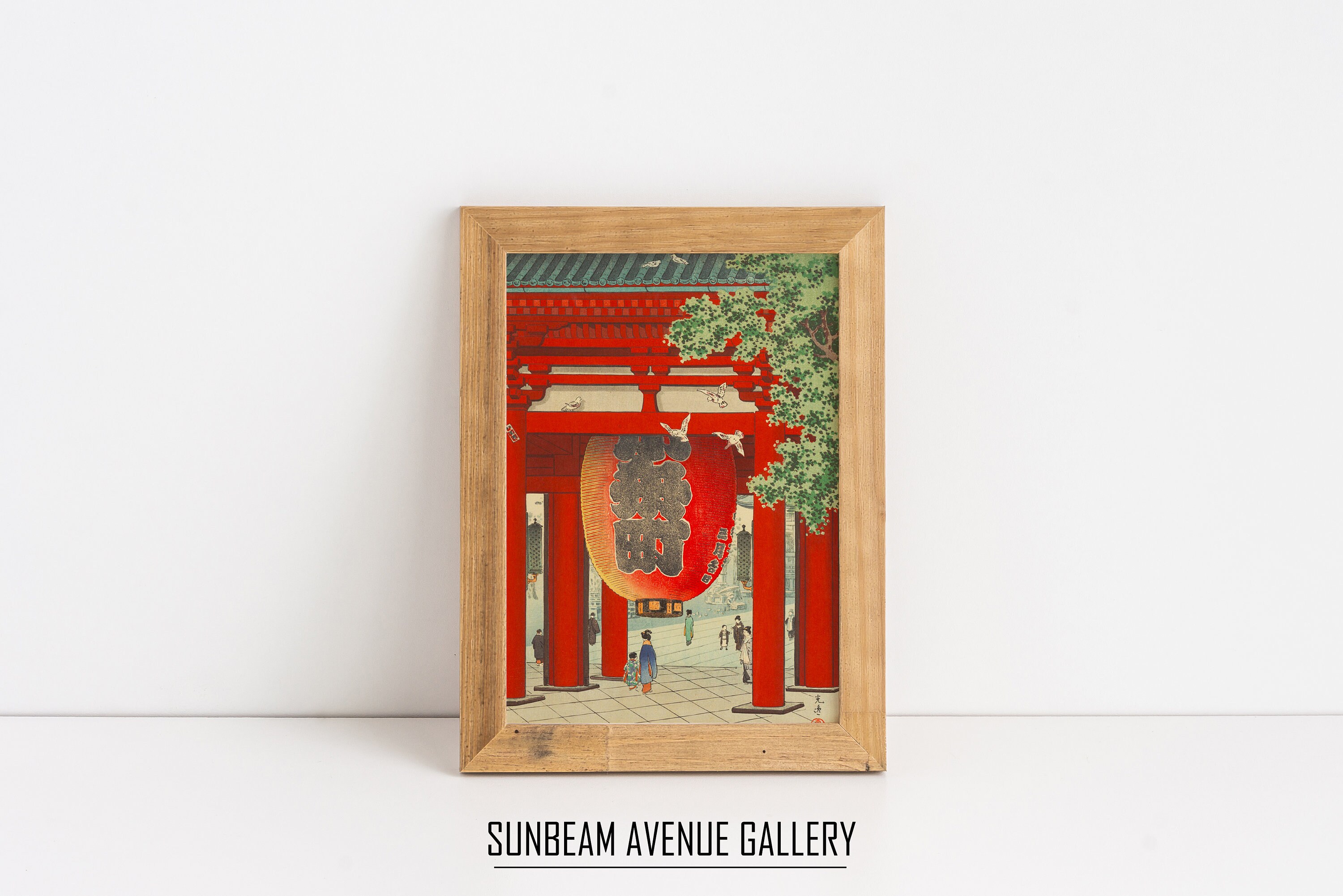 Vintage Japanese Temple Printable Art Shrine Painting - Etsy