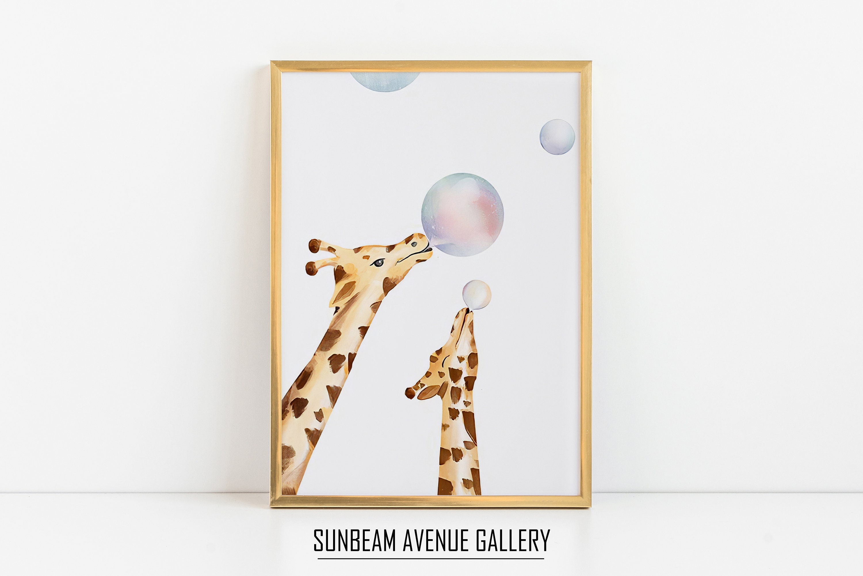 Set of 3 Set of 3 Giraffes Printable Wall Art for Girl Bedroom Decor ...