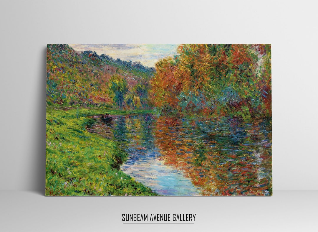 Claude Monet Wall Decor | River Landscape in Autumn | Famous Painting ...