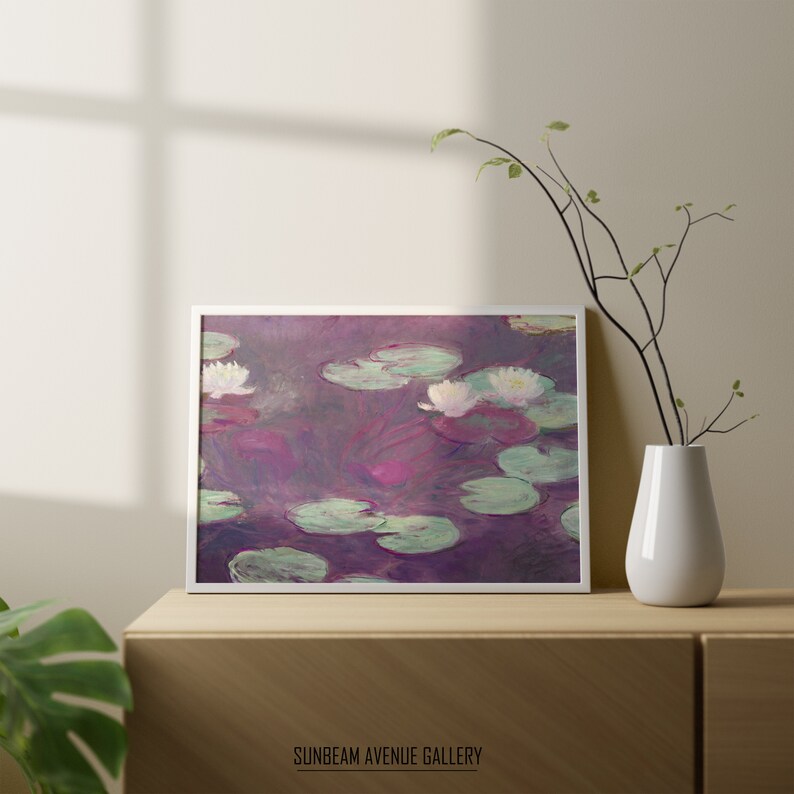 Claude Monet Water Lilies Painting Famous Monet Art. Instant - Etsy