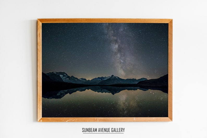 Stars at Night Landscape Printable Wall Art Night Sky Print Milky Way ...