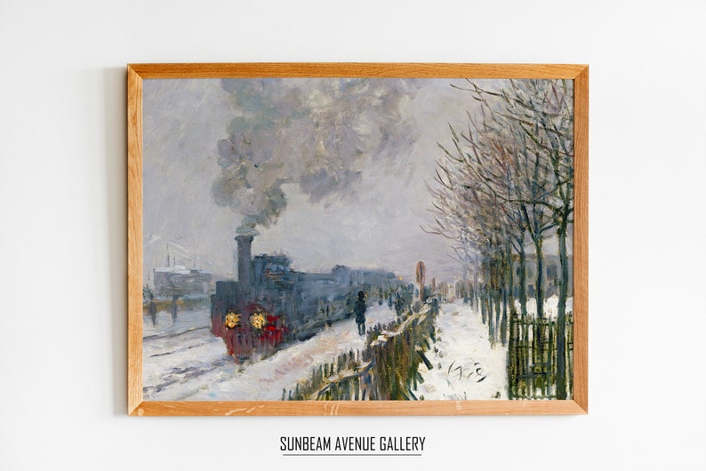 Claude Monet Wall Decor | Train in the Snow the Locomotive 1875 ...