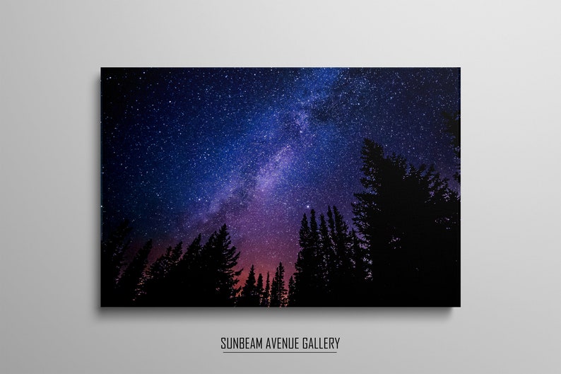 Stars at Night Landscape Printable Wall Art Night Sky Print Milky Way ...