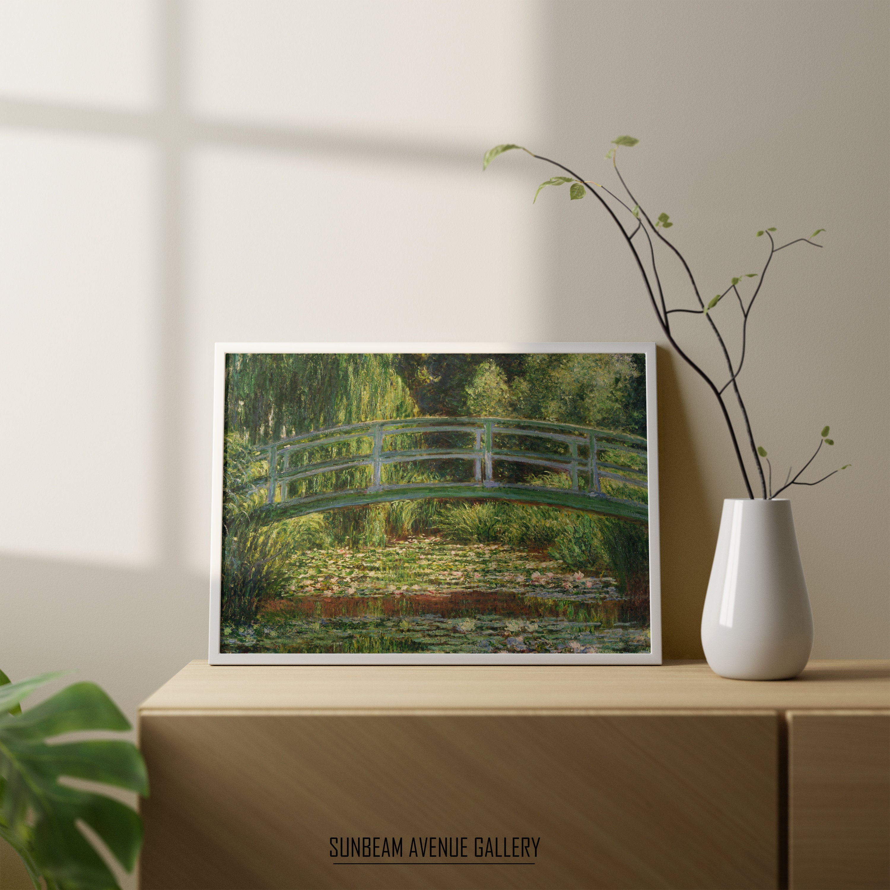 Water Lilies & Bridge Famous Claude Monet Painting. Instant Download ...