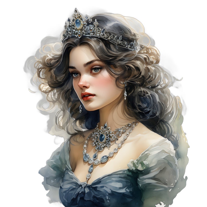 Set of 17 Renaissance Lady Vintage Watercolor Clipart Bundle - Etsy