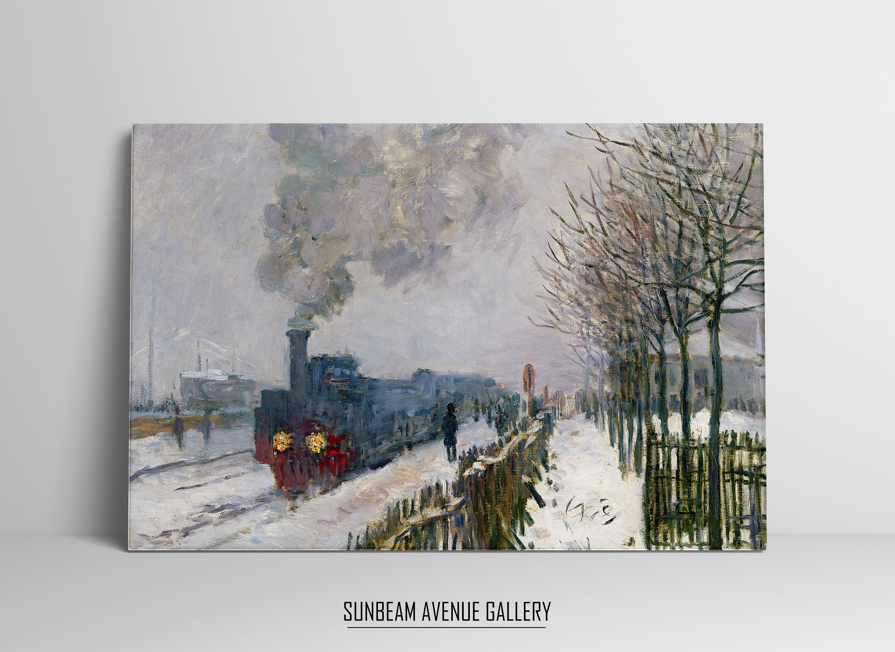 Claude Monet Wall Decor | Train in the Snow the Locomotive 1875 ...