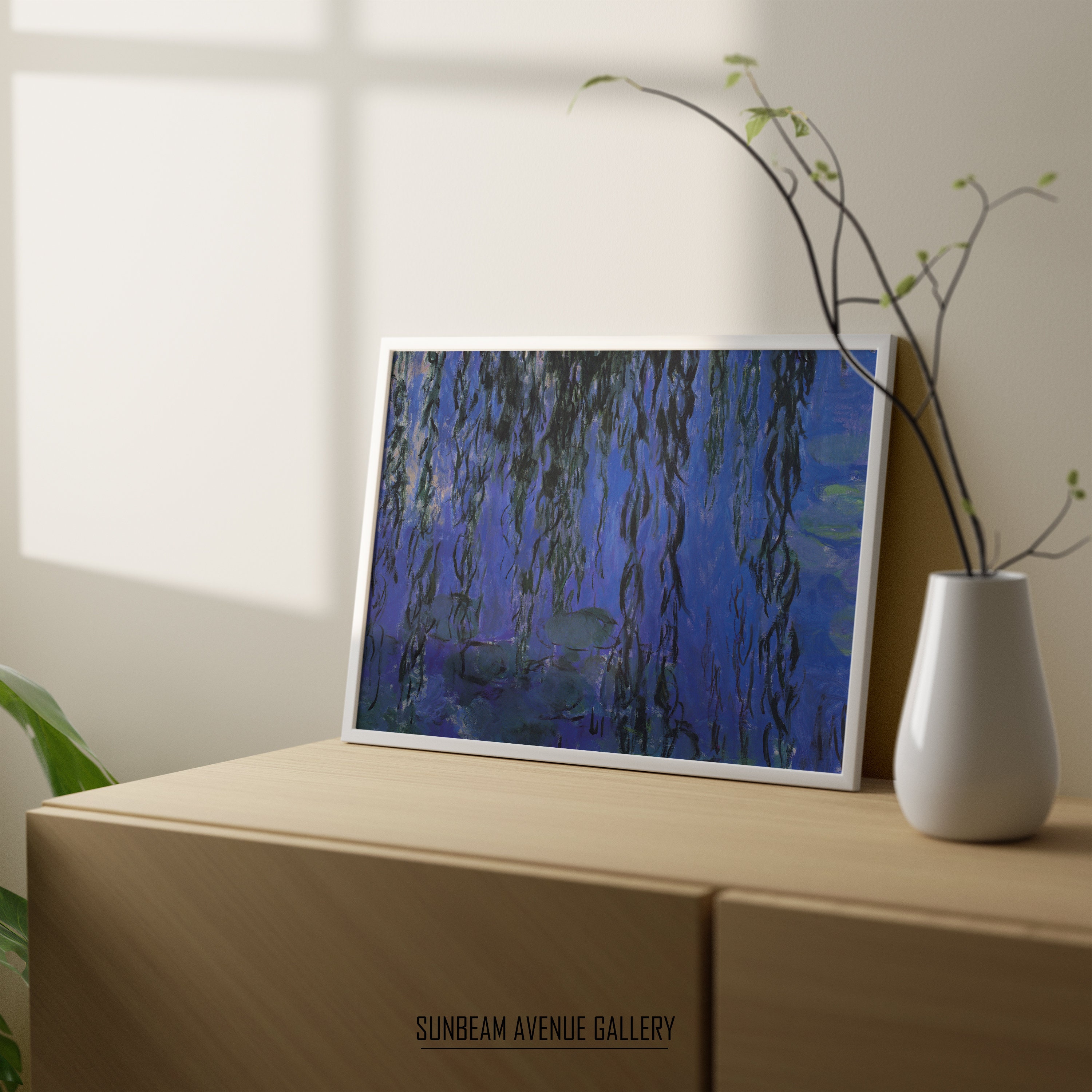 Claude Monet Wall Decor | Water Lilies and Weeping Willow Branches 1916 ...