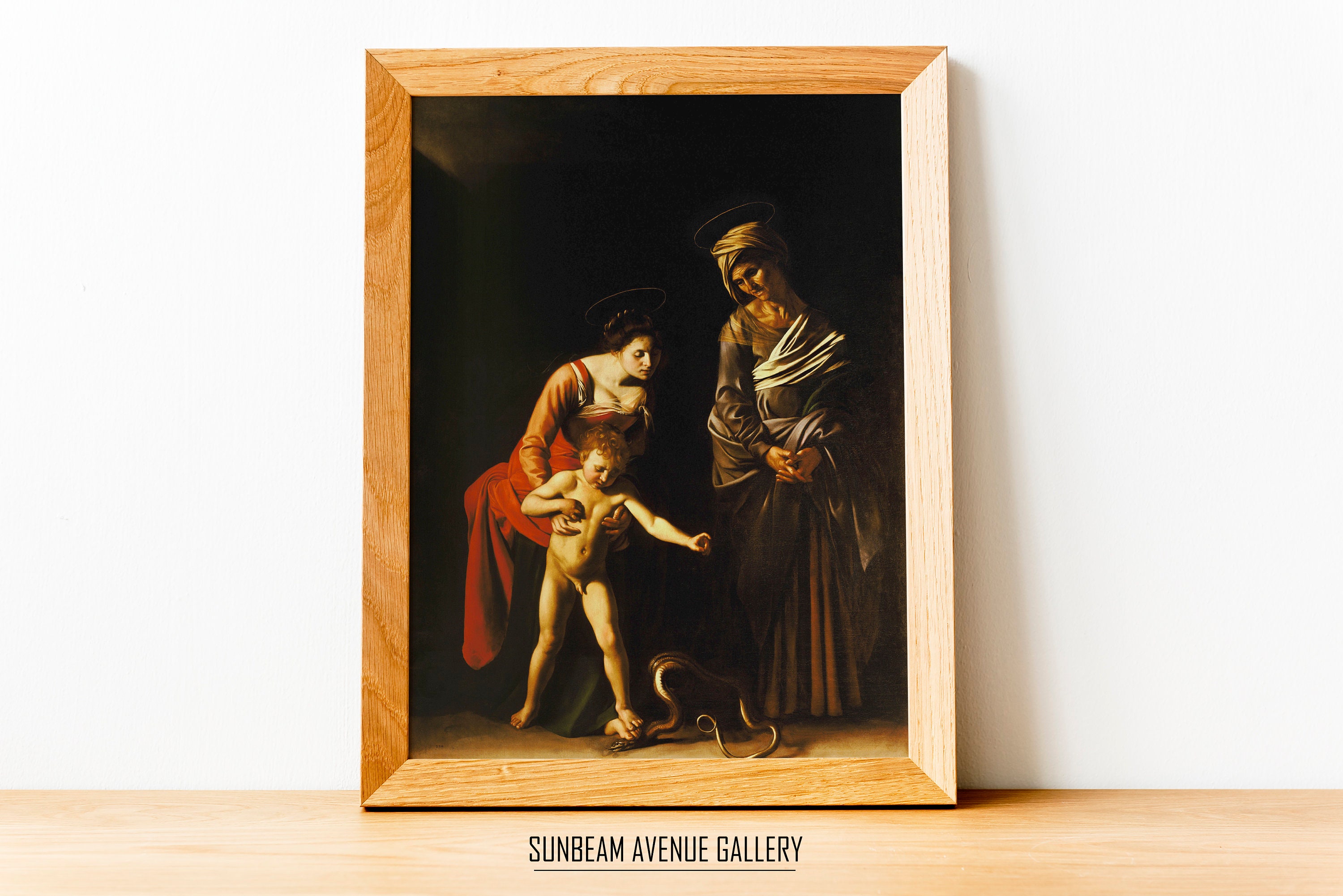 Caravaggio Madonna Og Barn Med St Anne Antonello Da Messina~Madonna