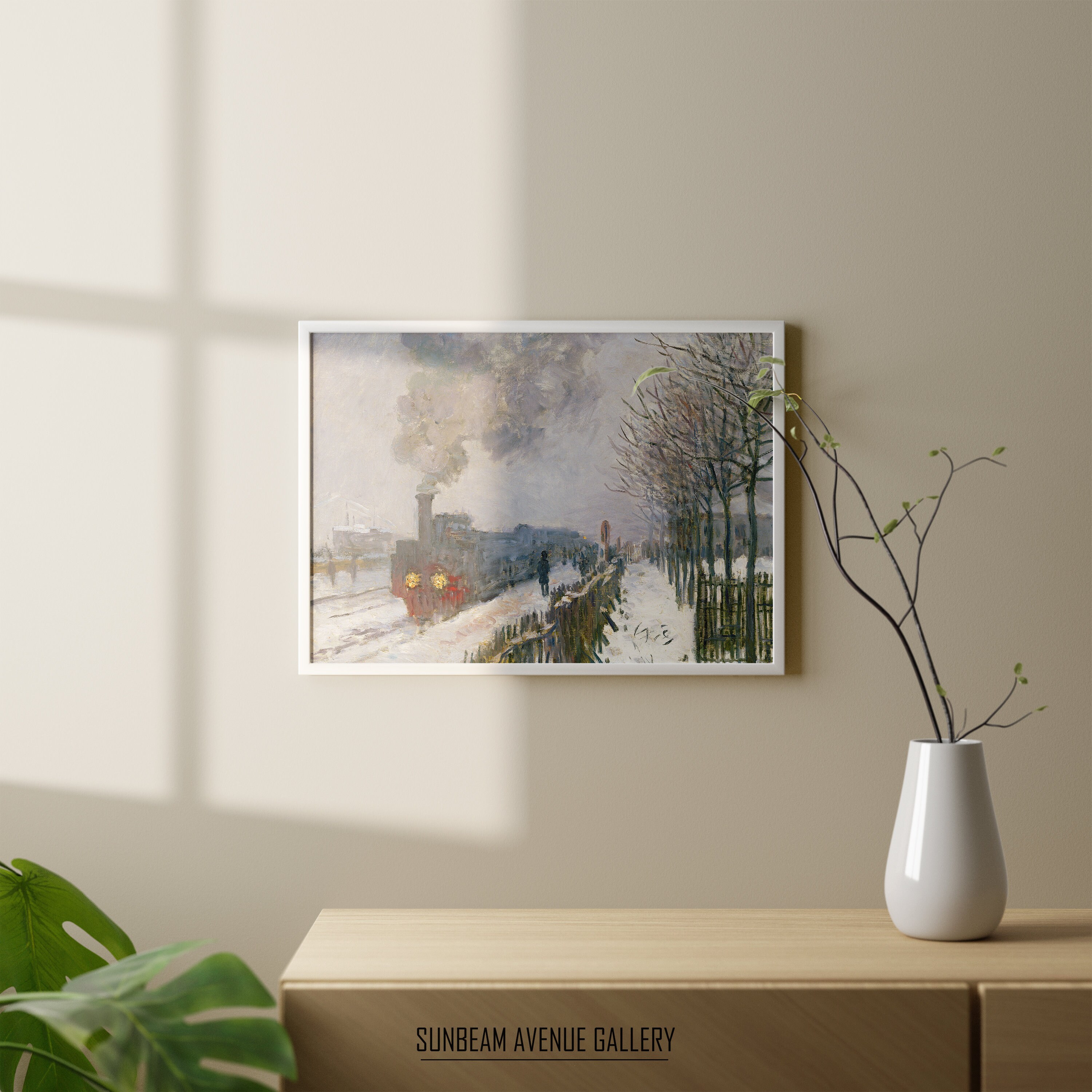 Claude Monet Wall Decor | Train in the Snow the Locomotive 1875 ...