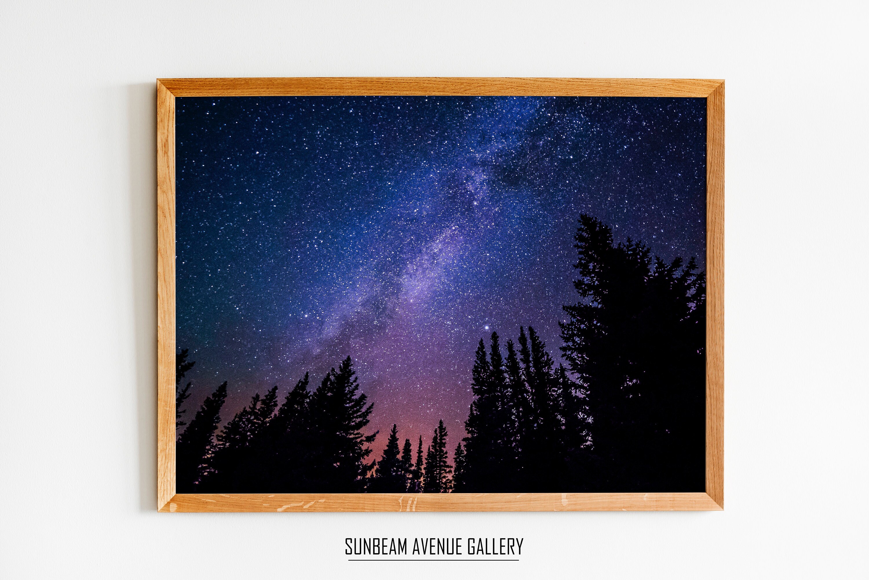 Stars at Night Landscape Printable Wall Art | Night Sky Print | Milky ...
