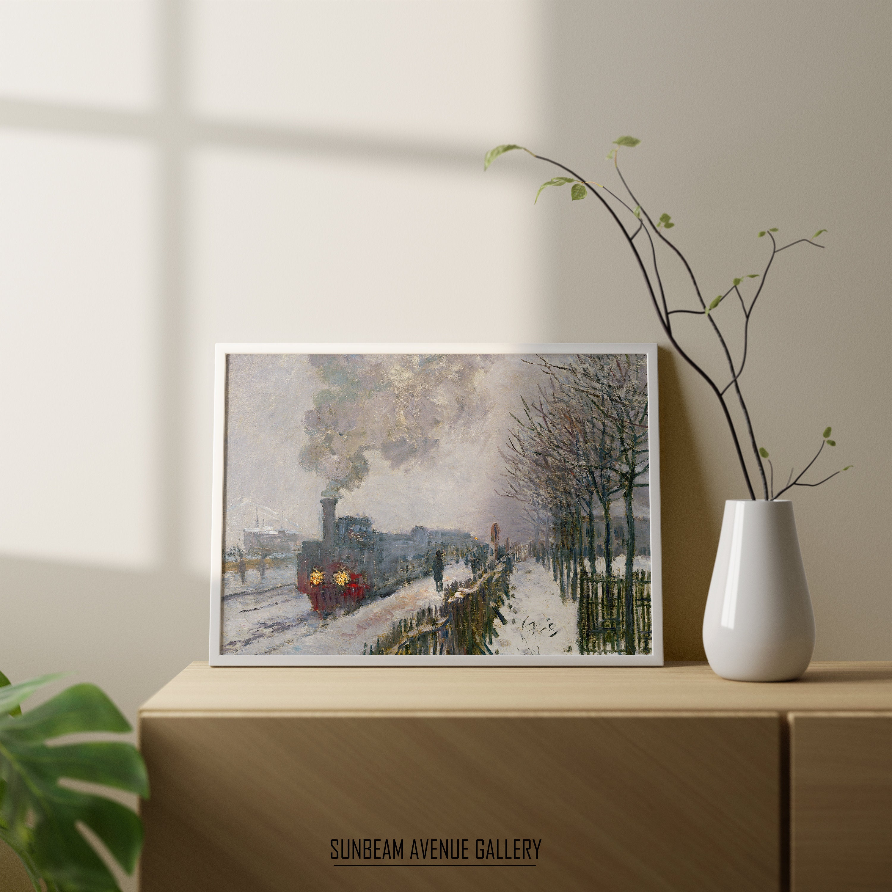 Claude Monet Wall Decor | Train in the Snow the Locomotive 1875 ...