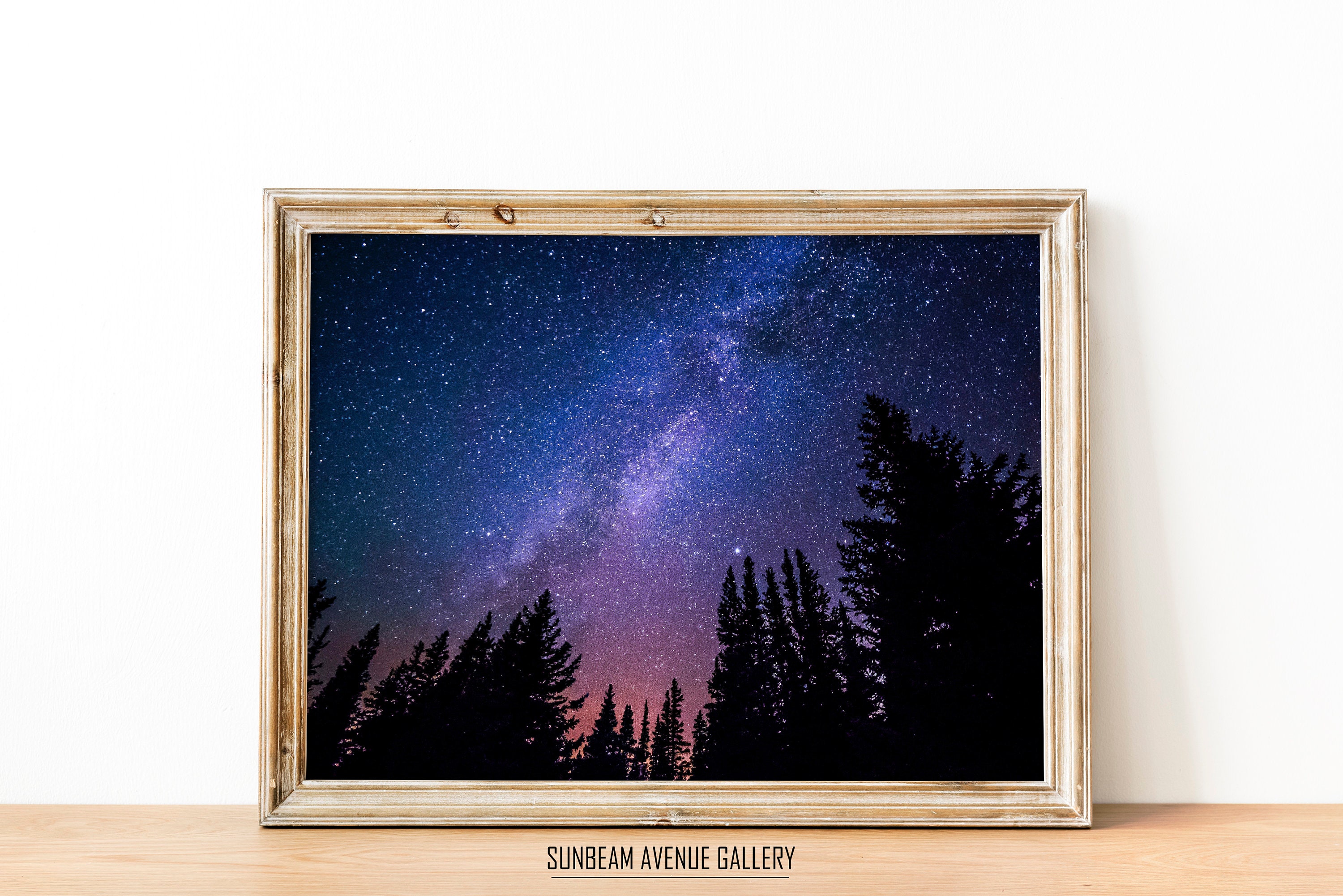 Stars at Night Landscape Printable Wall Art | Night Sky Print | Milky ...