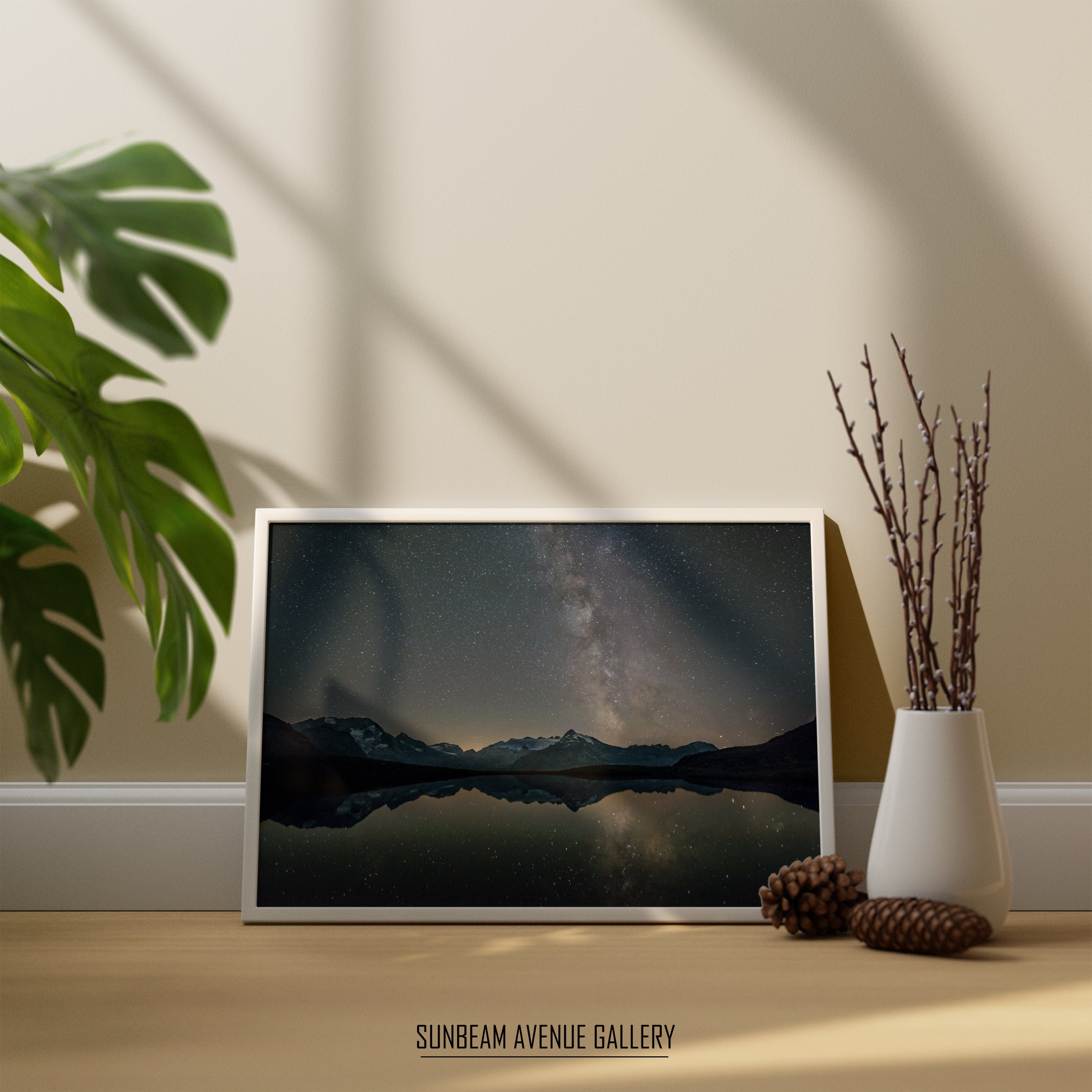 Stars at Night Landscape Printable Wall Art Night Sky Print Milky Way ...