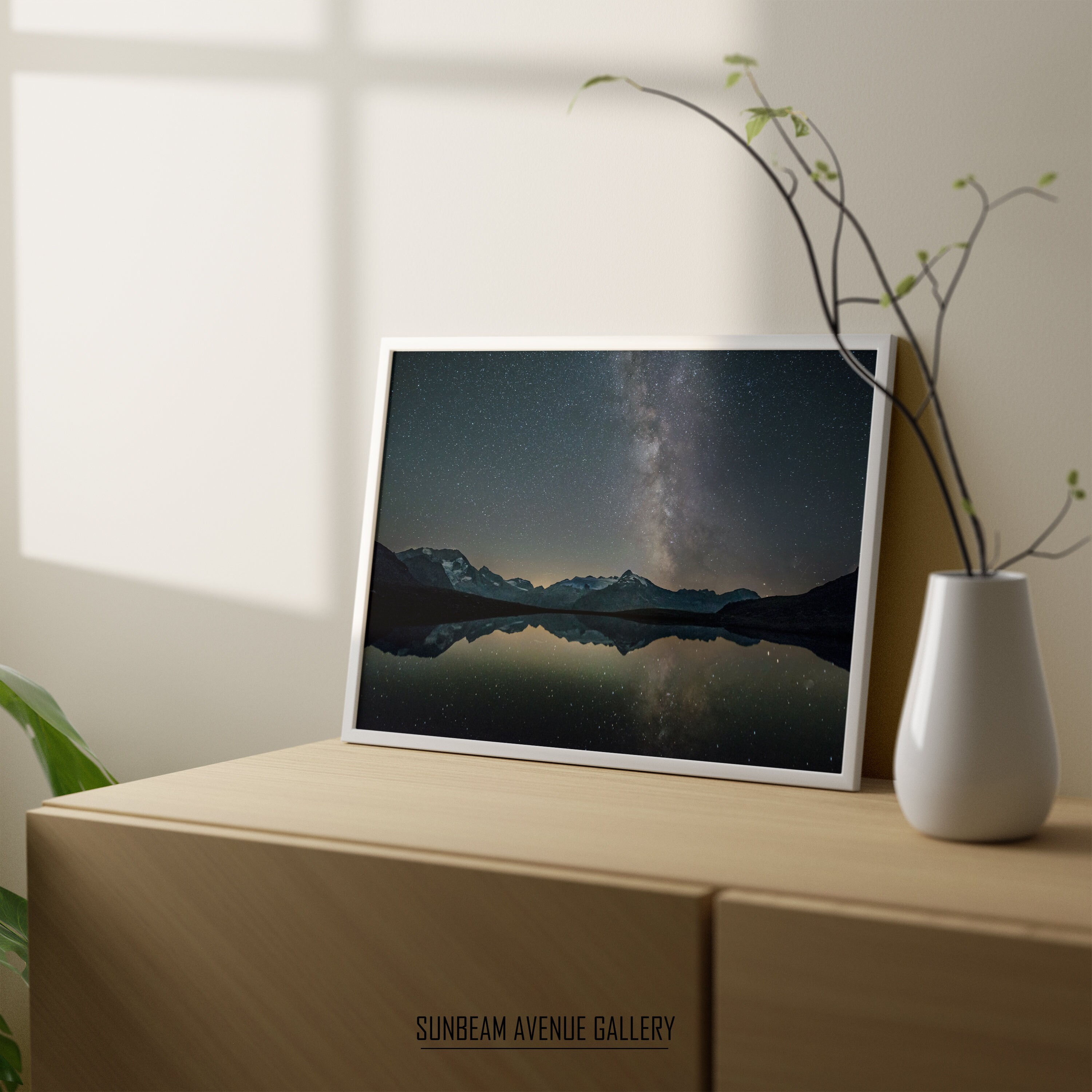 Stars at Night Landscape Printable Wall Art Night Sky Print Milky Way ...