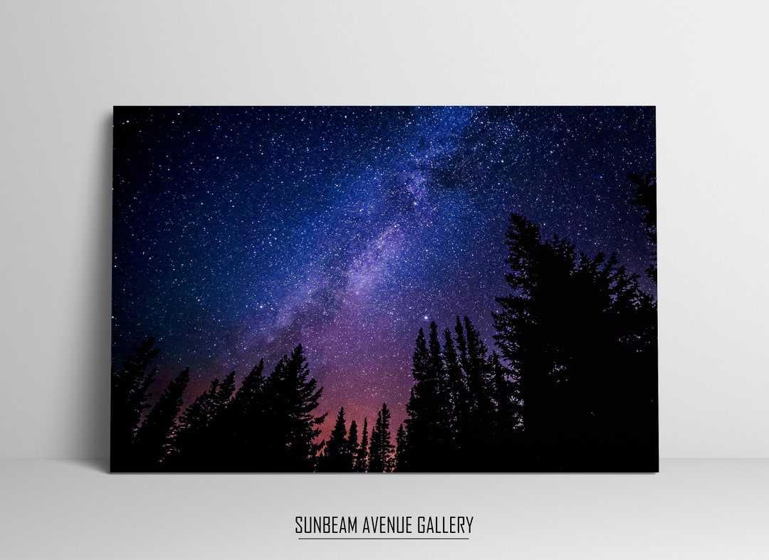 Stars at Night Landscape Printable Wall Art | Night Sky Print | Milky ...