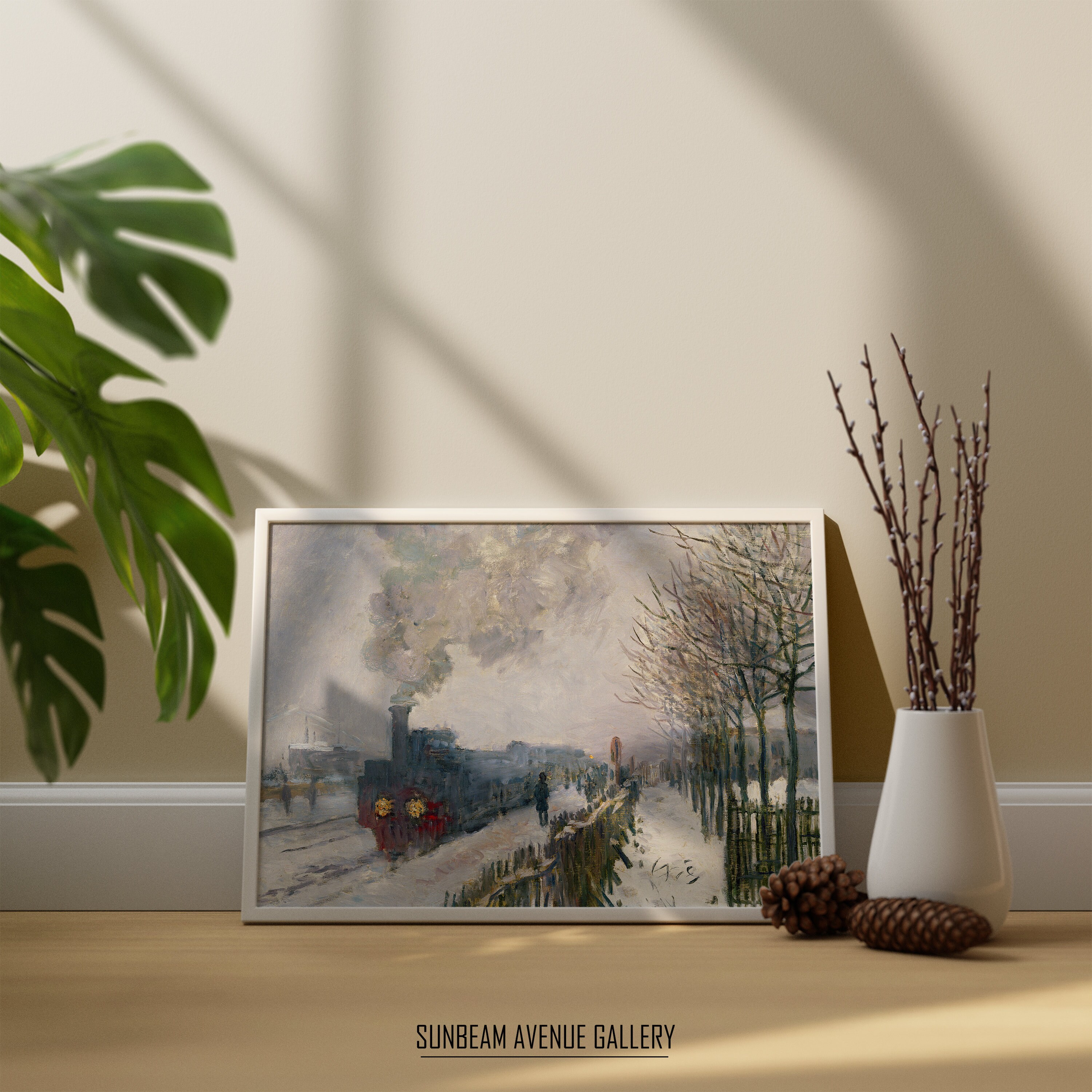 Claude Monet Wall Decor | Train in the Snow the Locomotive 1875 ...