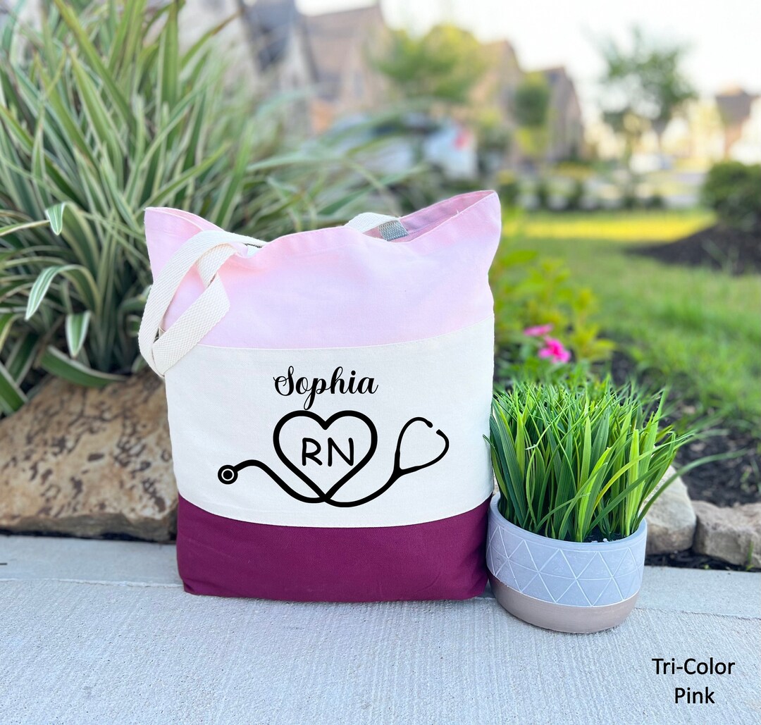 Personalized RN Tote Bag, RN Tote, Nurse Gift, Canvas Tote Bag, Nurse ...