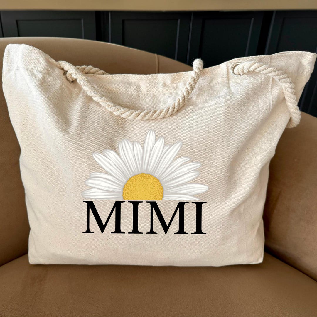 Mimi Tote Bag, Best Mimi Bag, New Mimi Gift, Gift for Mimi, Daisy Mimi ...