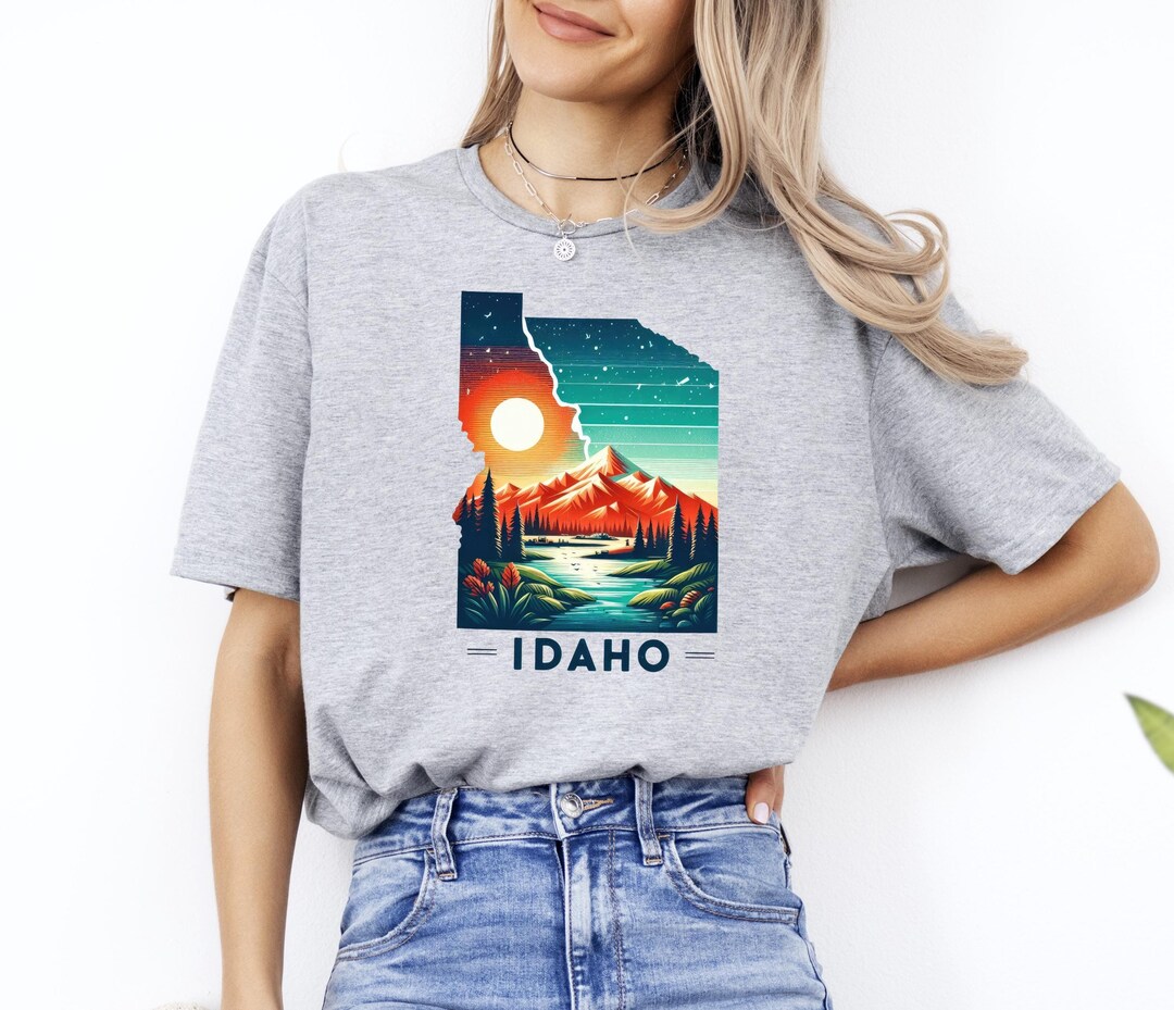 Idaho State T-shirt, Idaho Map Shirt, Idaho Love Shirt, Idaho Vacation ...