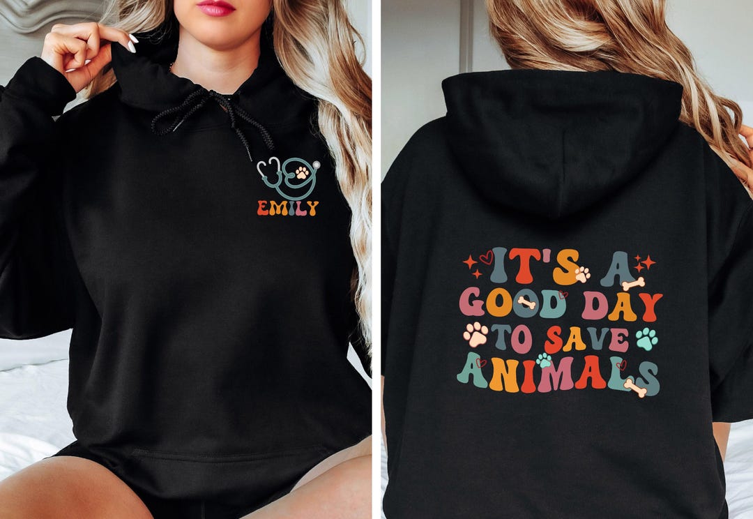 Personalized Vet Tech Hoodie, Gift for Veterinarian, It's A Good Day to ...